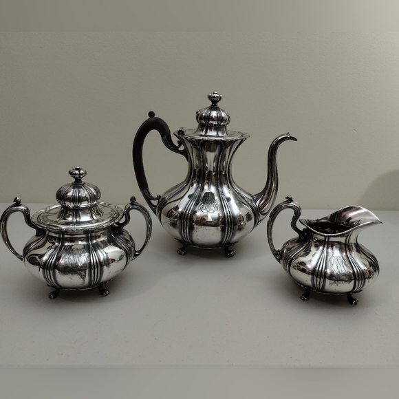 Dining | Antique Pairpoint Mfg Co Quadruple Plate Silver Plate Tea Set ...